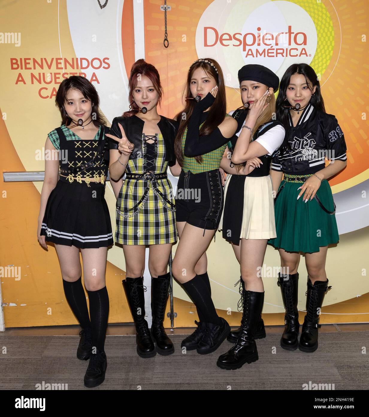 MIAMI, FL- NOV 20: South Korean Kpop girl group LAPILLUS poses during ...