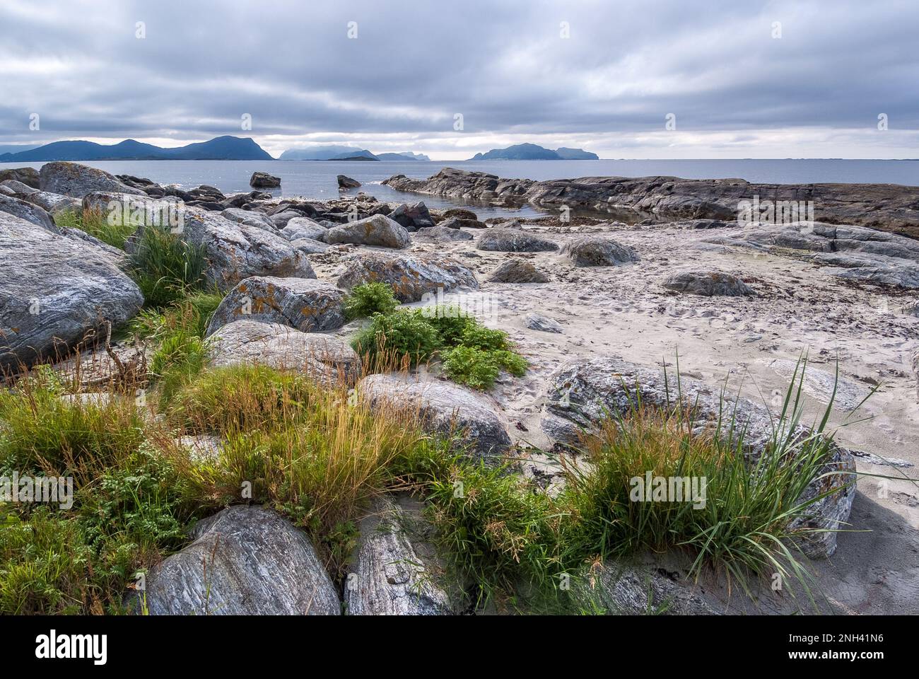 Sea landscape rocks greenery hi-res stock photography and images - Alamy