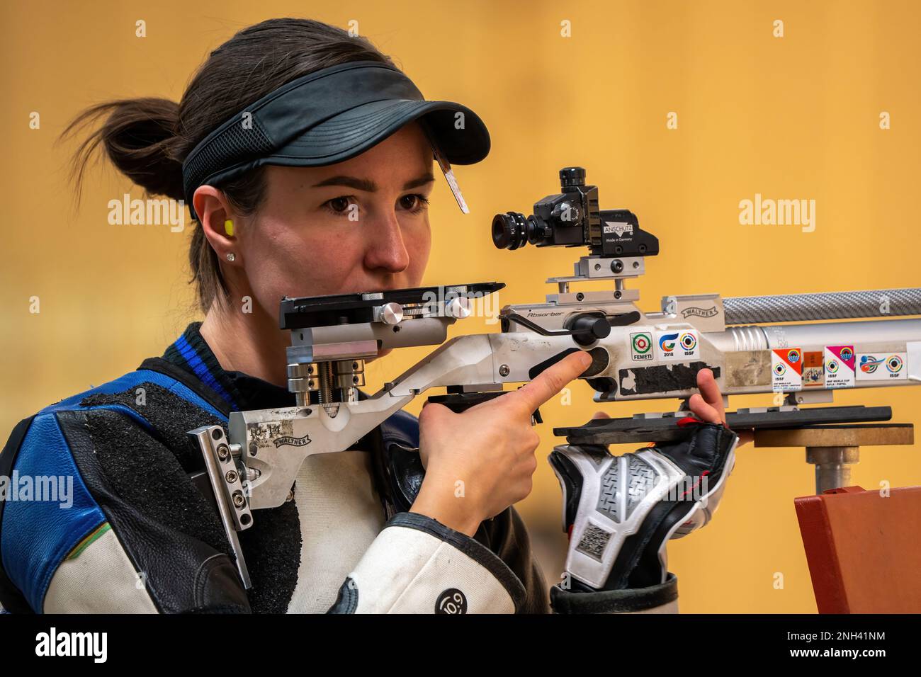 1st Lt. Sarah Beard, a shooting Soldier-athlete assigned to the World ...
