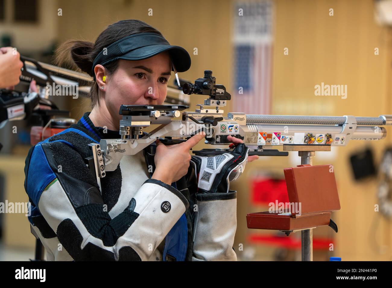 1st Lt. Sarah Beard, a shooting Soldier-athlete assigned to the World ...