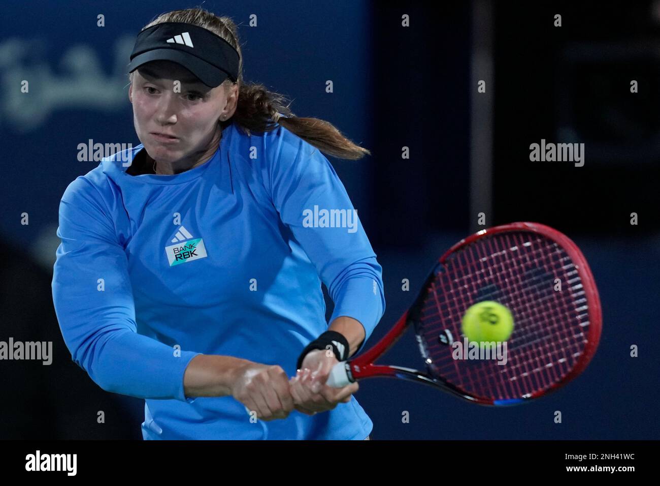 Kazakhstan's Elena Rybakina returns the ball to Canada's Bianca ...