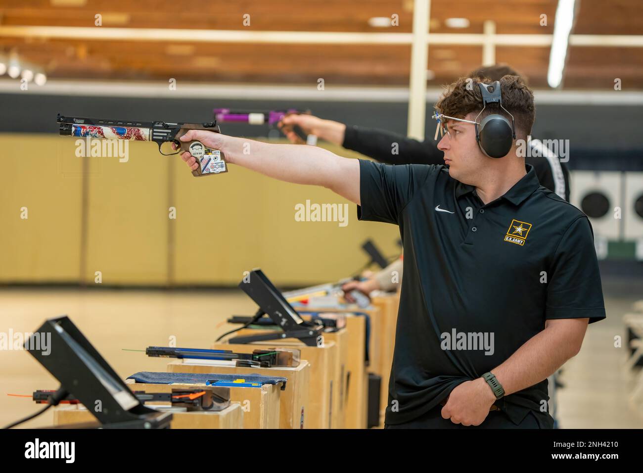 Cpl. Charles Platt, a shooting Soldier-athlete competes at the 2022 ...