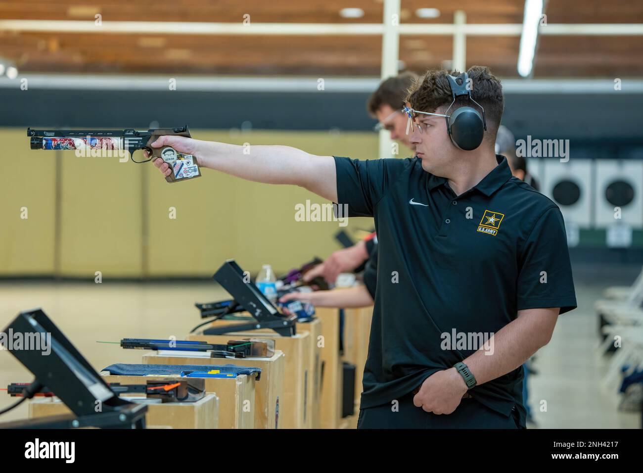 Cpl. Charles Platt, a shooting Soldier-athlete competes at the 2022 ...