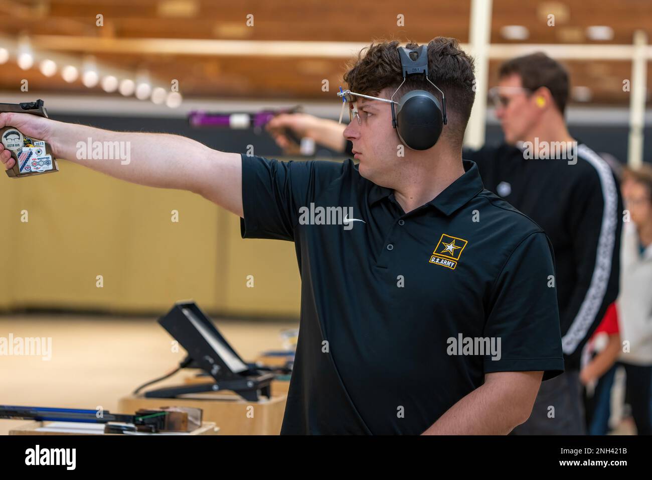 Cpl. Charles Platt, a shooting Soldier-athlete competes at the 2022 ...