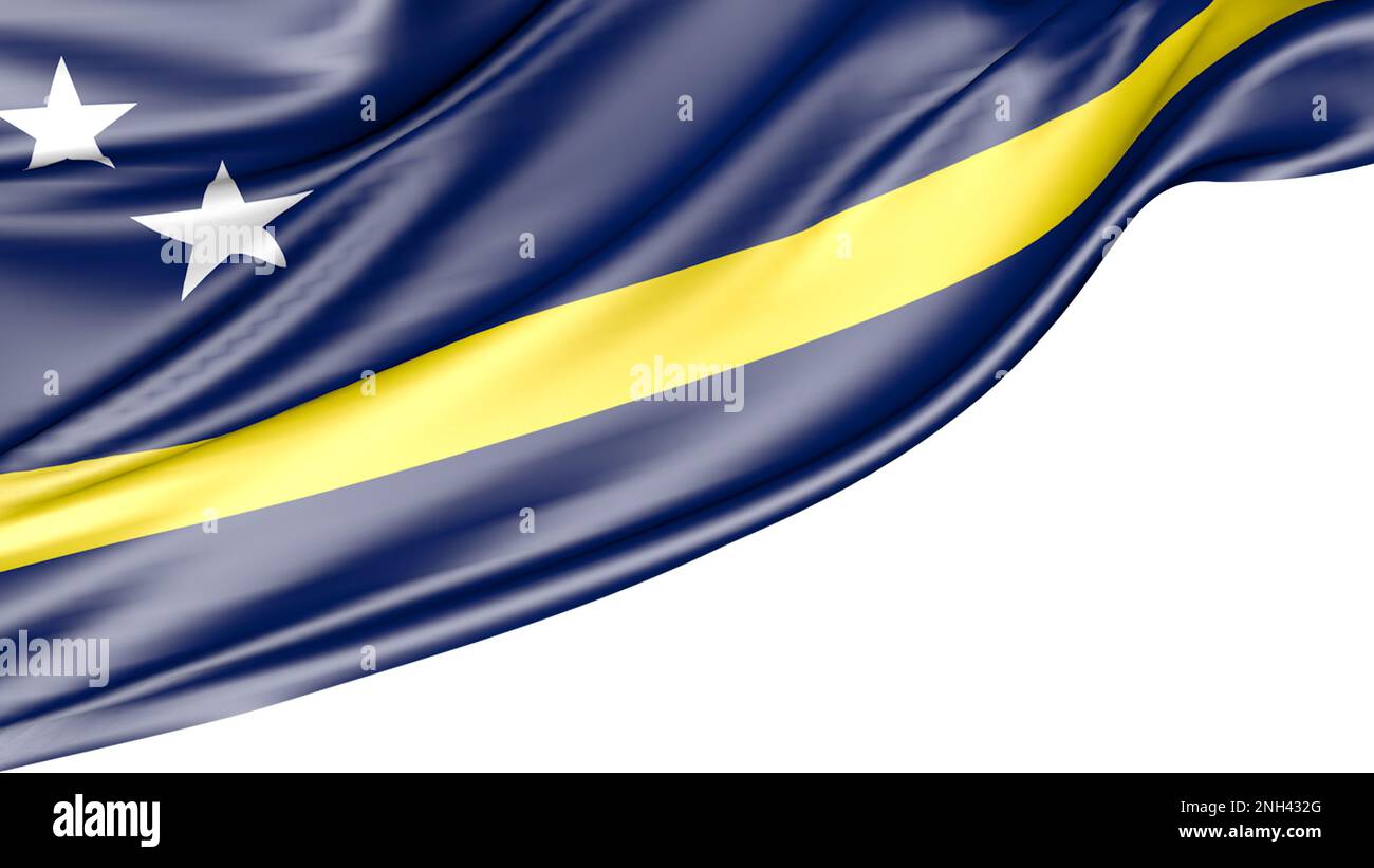 Curacao Flag Isolated on White Background, 3D Illustration Stock Photo ...