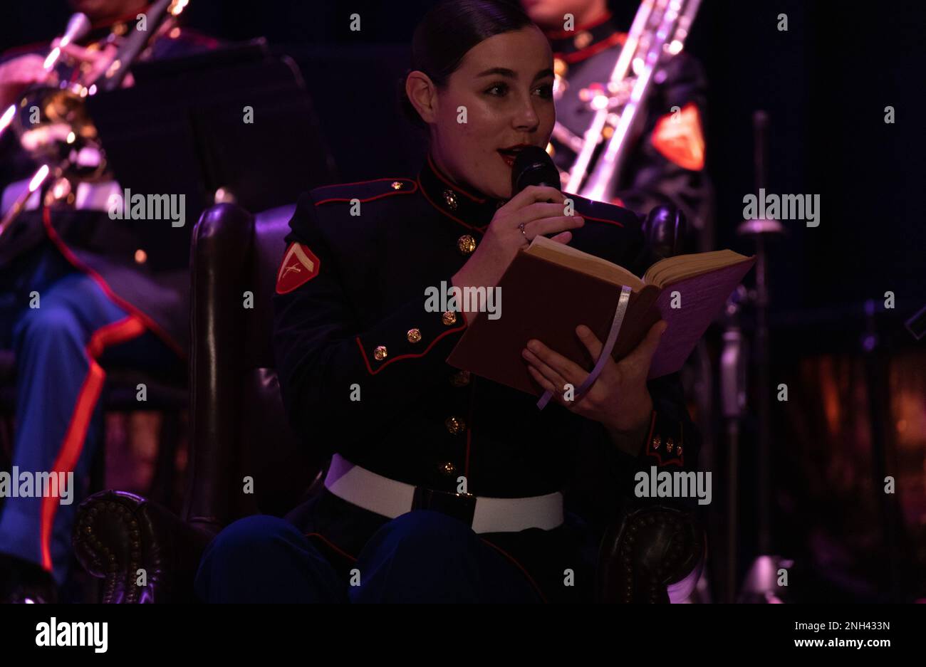 U.S. Marine Corps Lance Cpl. Elizabeth Marino, a vocalist with 2nd ...