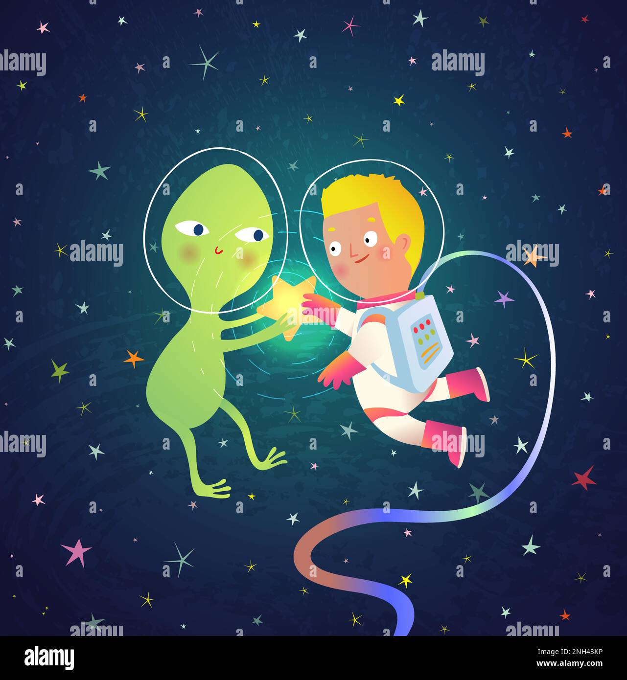 Little green man alien cartoon hi-res stock photography and images - Alamy