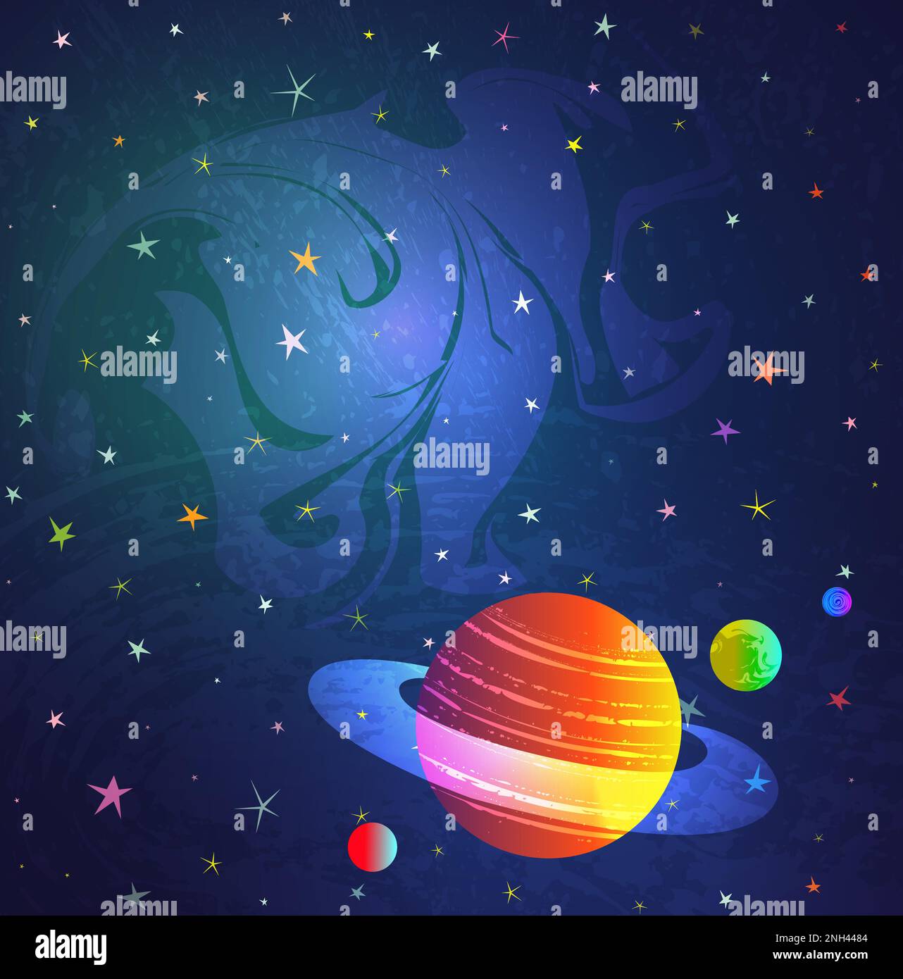 Colorful watercolor space adventure hi-res stock photography and images ...