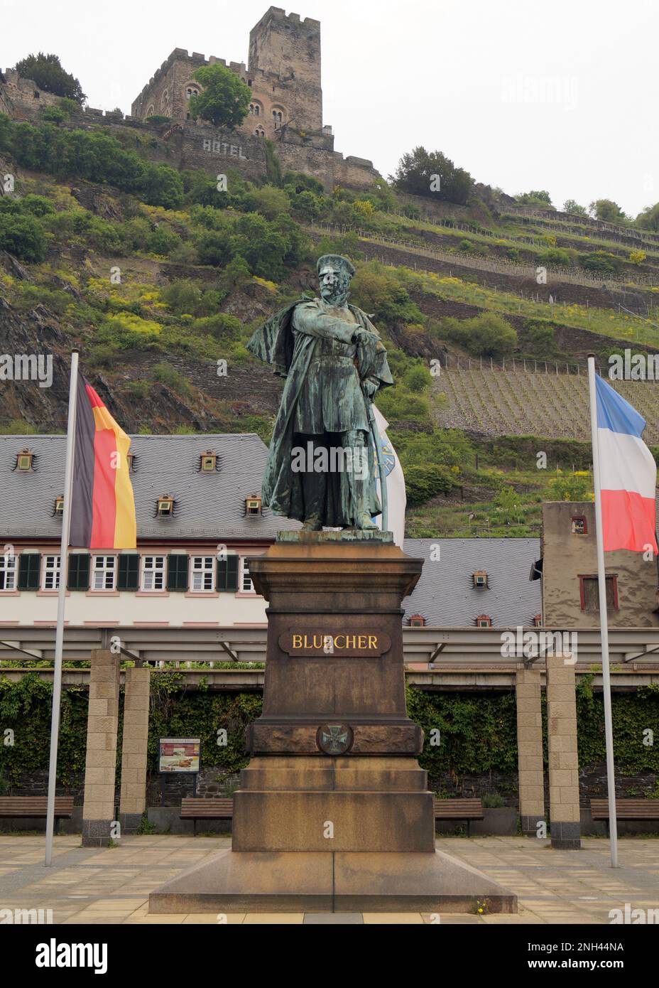 Statue of Prussian field marshal Gebhard Leberecht von Bluecher, hero ...