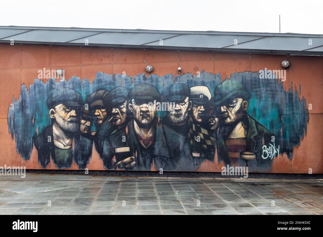 The Dockers Rest mural by Terry Bradley and Friz can be seen on the ...