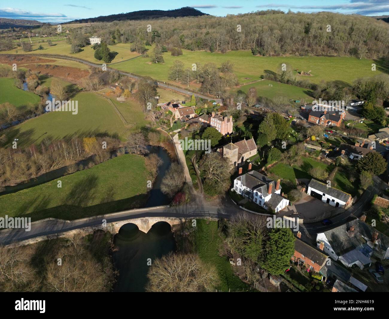 Rural britain village aerial hi-res stock photography and images - Alamy