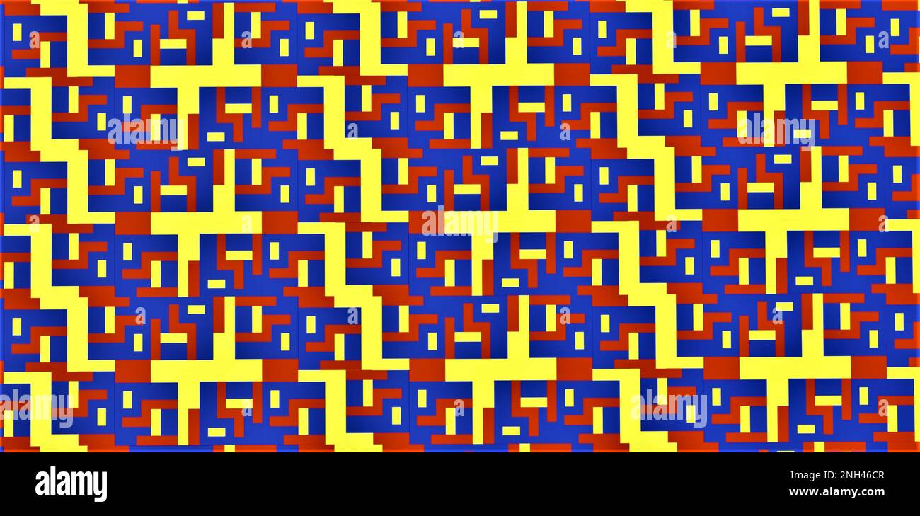 Yellow blue red colors texture. Square rectangular shapes. Suitable ...