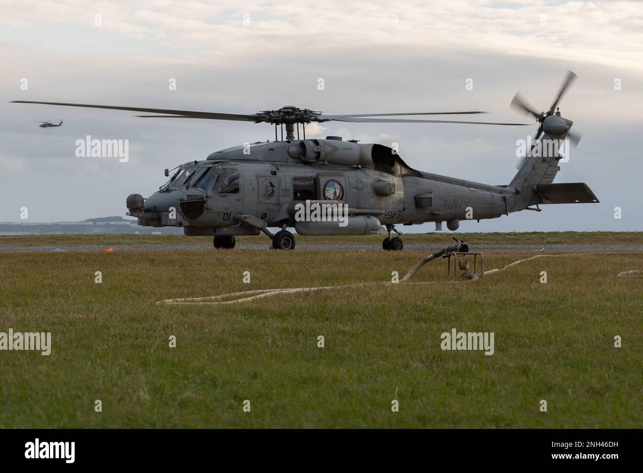 A U.S. Navy MH-60S Seahawk with Helicopter Maritime Strike Squadron ...