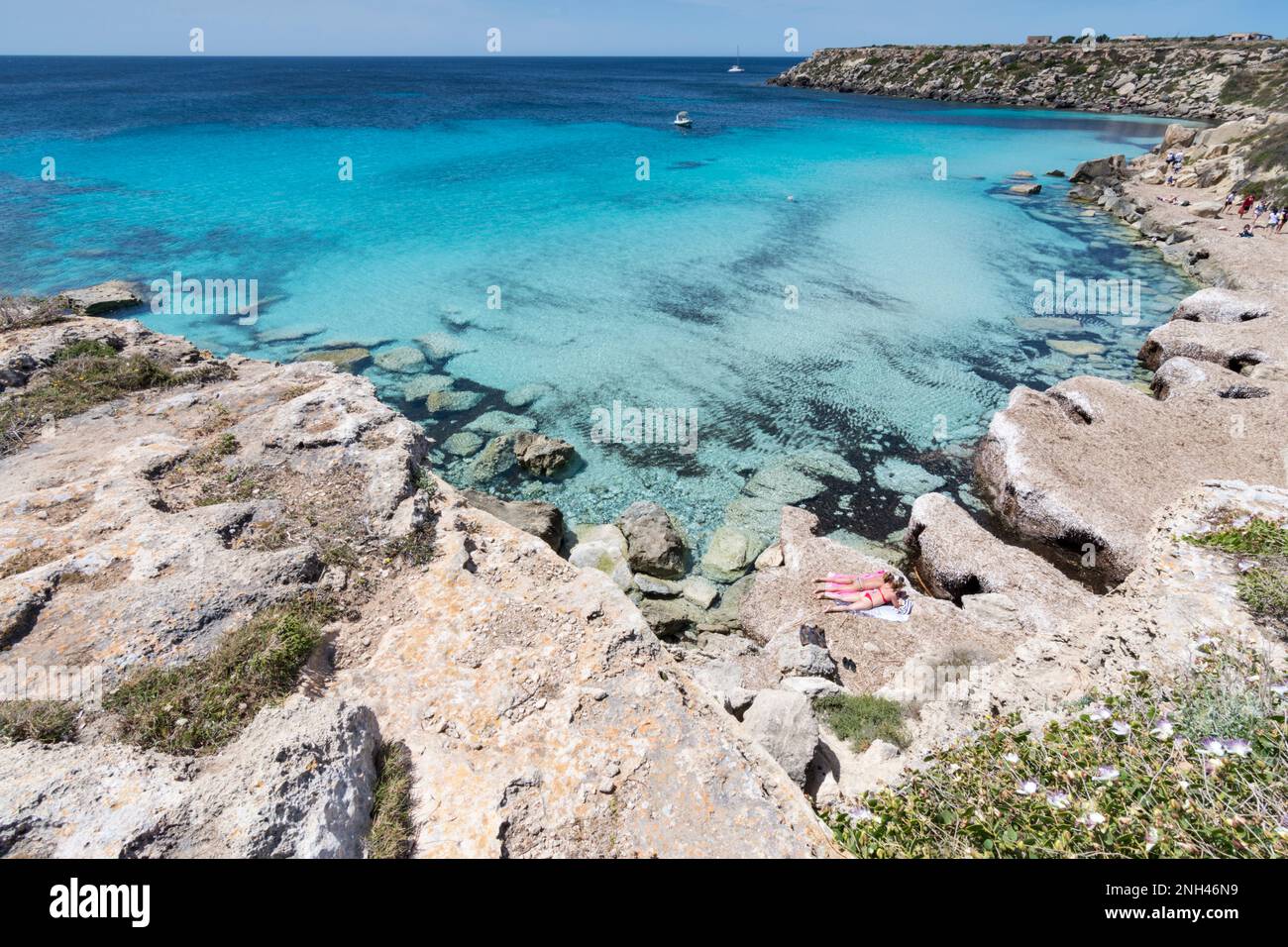 Cala azzurra beach hi-res stock photography and images - Alamy