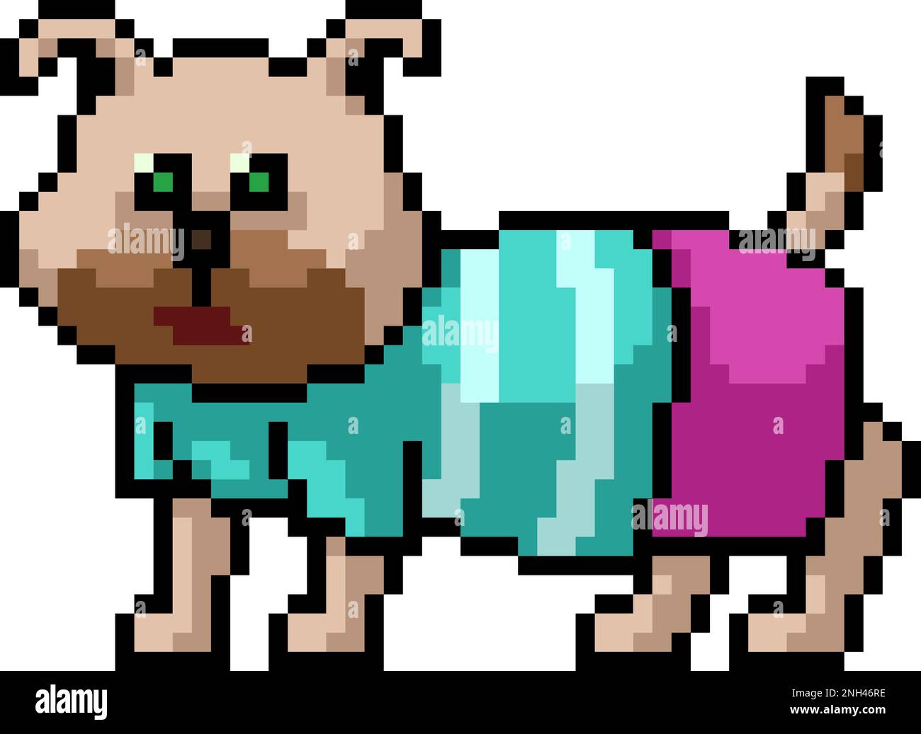 Dog 8 bit art hi-res stock photography and images - Alamy