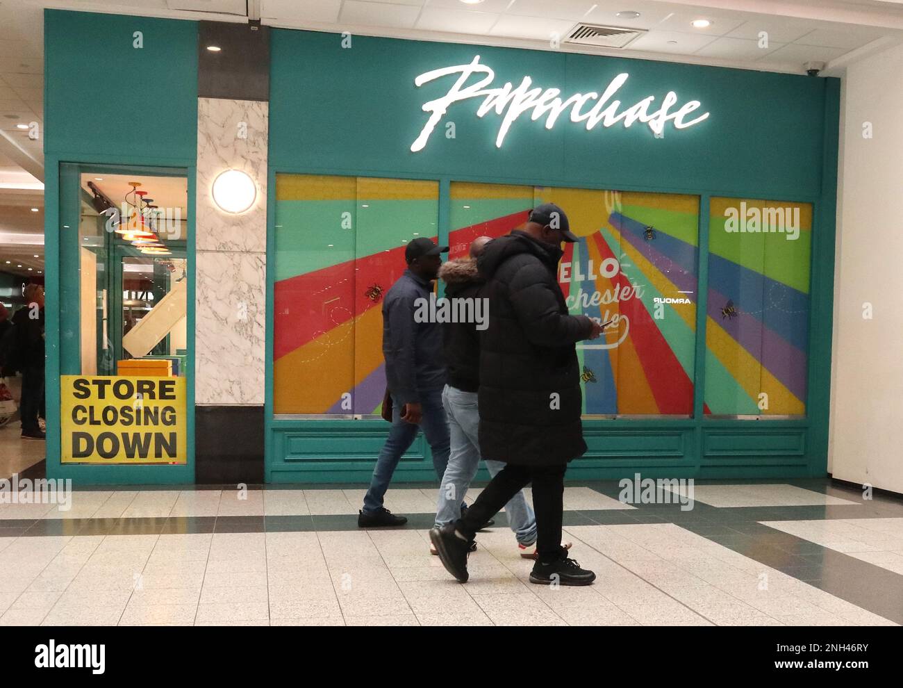 Manchester, England 17th February 2023 A Paperchase shop on the last ...