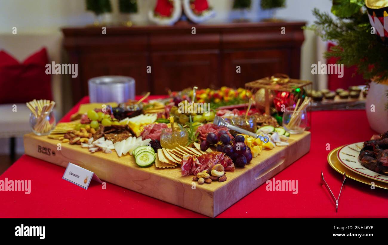 Hors d’oeuvres are displayed for guests of U.S. Air Force Maj. Gen ...