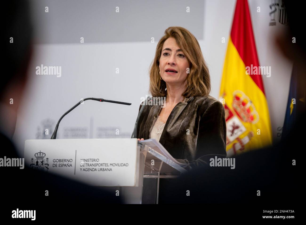 The Minister of Transport, Mobility and Urban Agenda, Raquel Sánchez ...