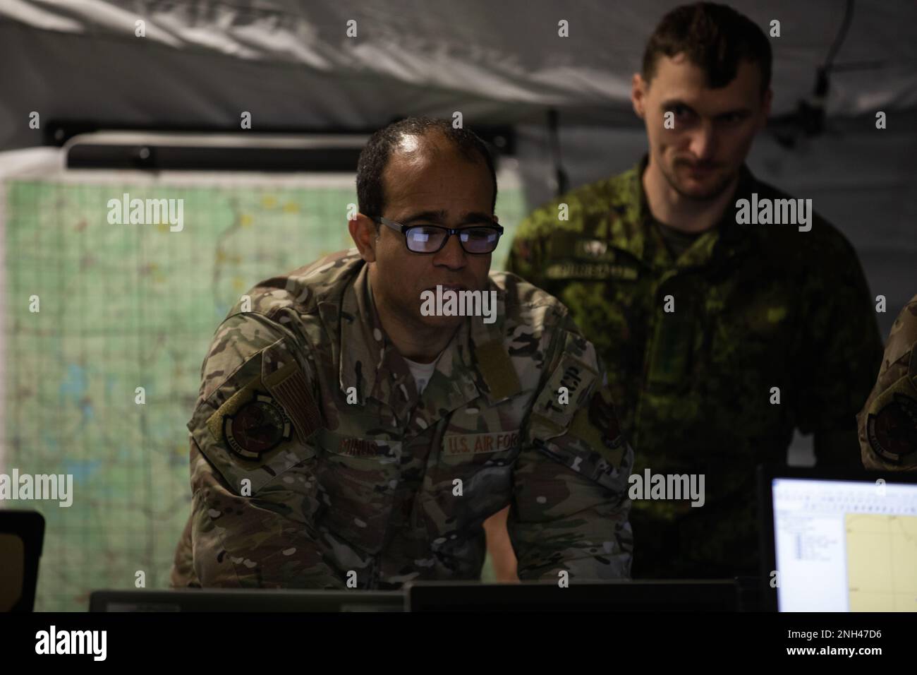 U.S. Air Force Lt. Col. Benjamin Minus, the division air liaison ...
