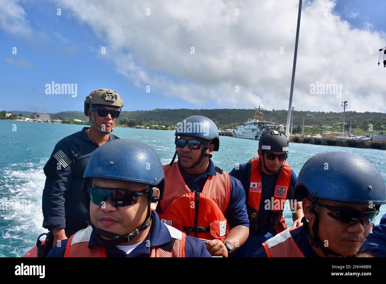 USCGC Oliver Henry (WPC 1140) crew and members of Maritime Safety and ...