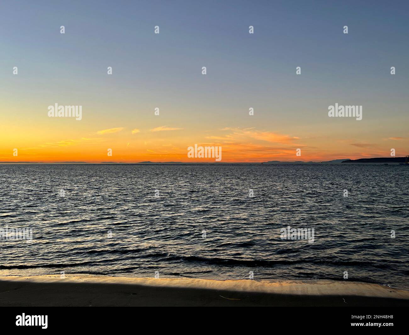 Sunset at Fort Worden Stock Photo - Alamy