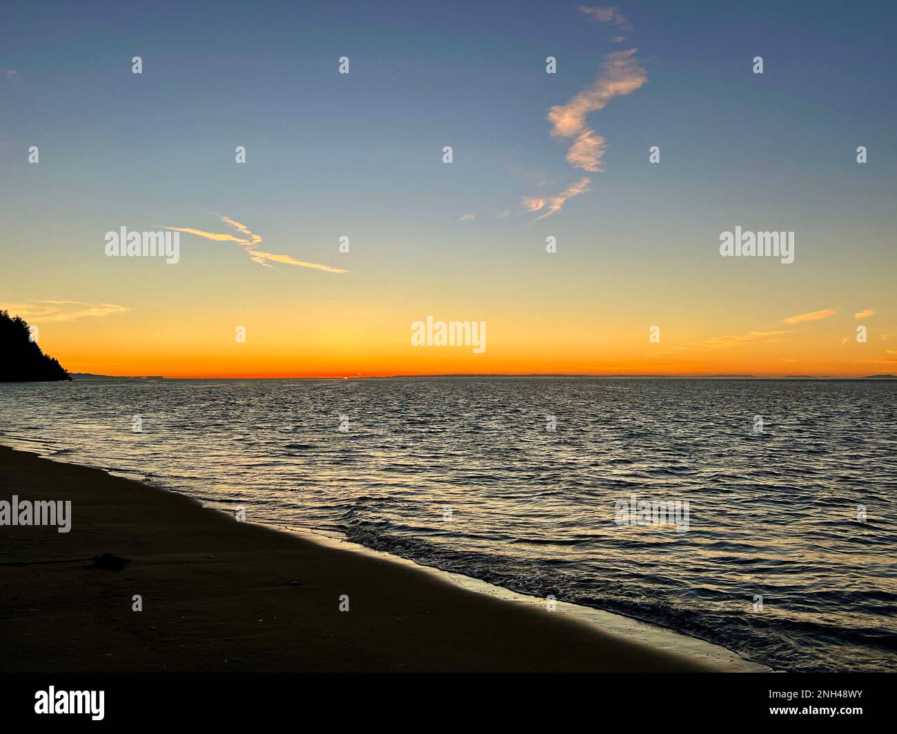 Sunset at Fort Worden Stock Photo - Alamy