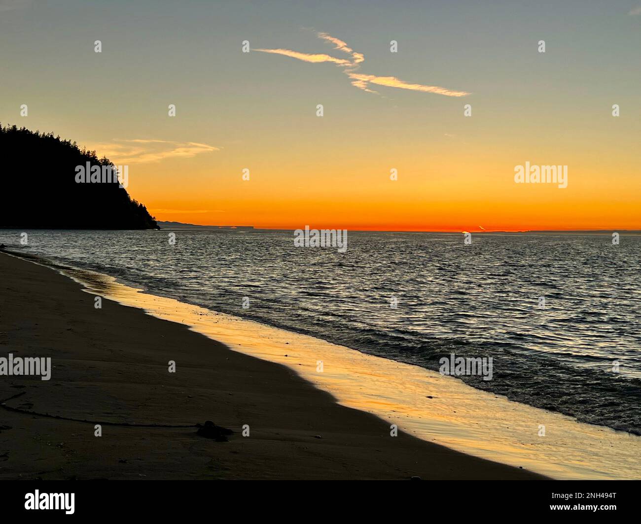 Sunset at Fort Worden Stock Photo - Alamy