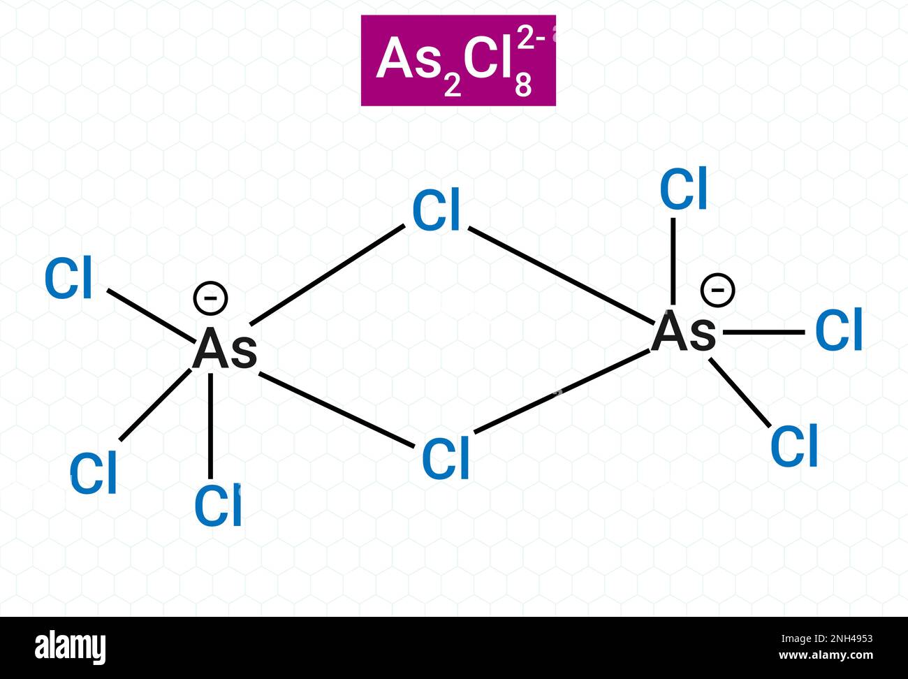 Chemical reaction or structure of As2Cl82 Stock Vector Image & Art - Alamy