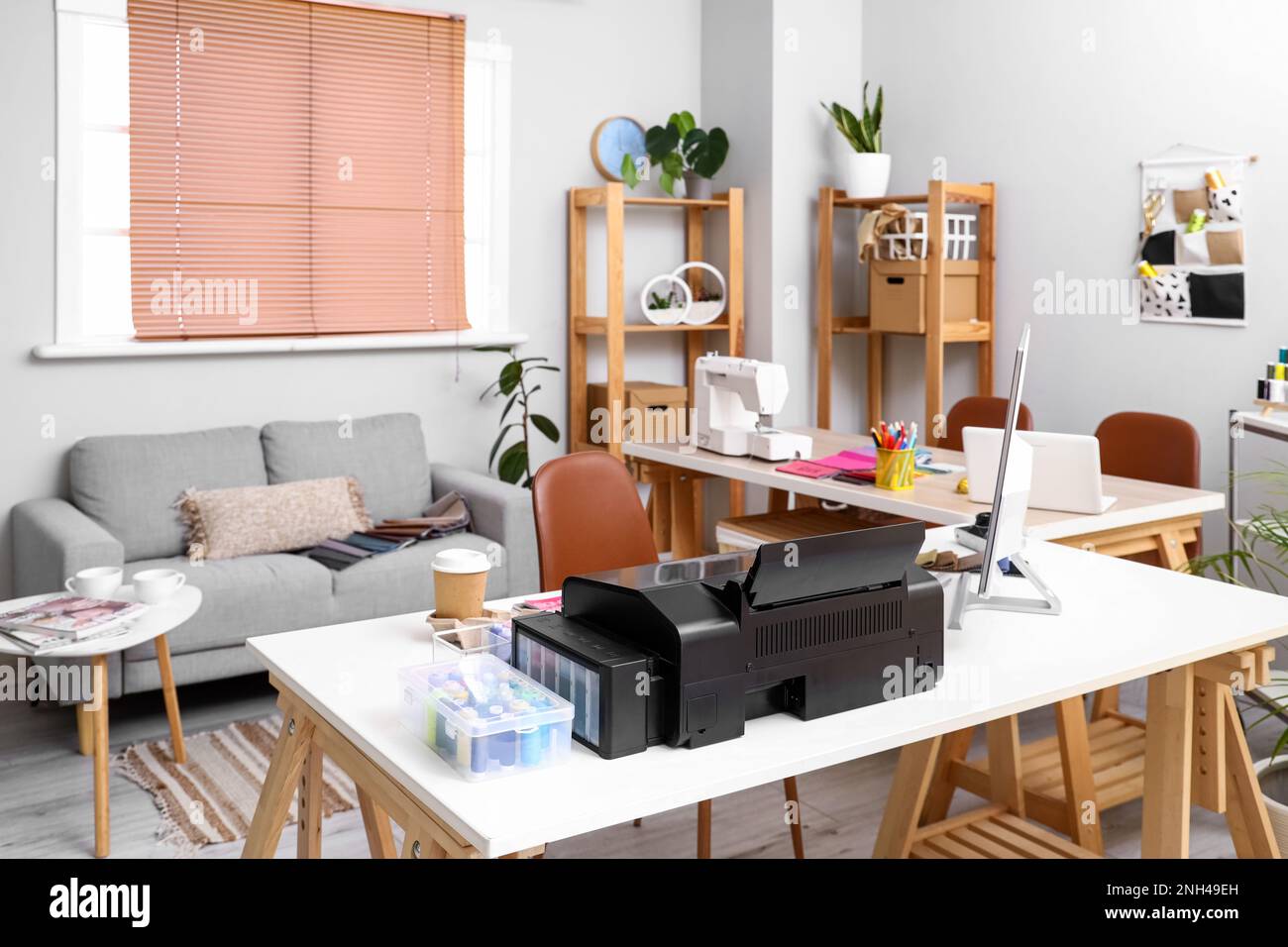 Interior modern atelier tables hi-res stock photography and images - Alamy