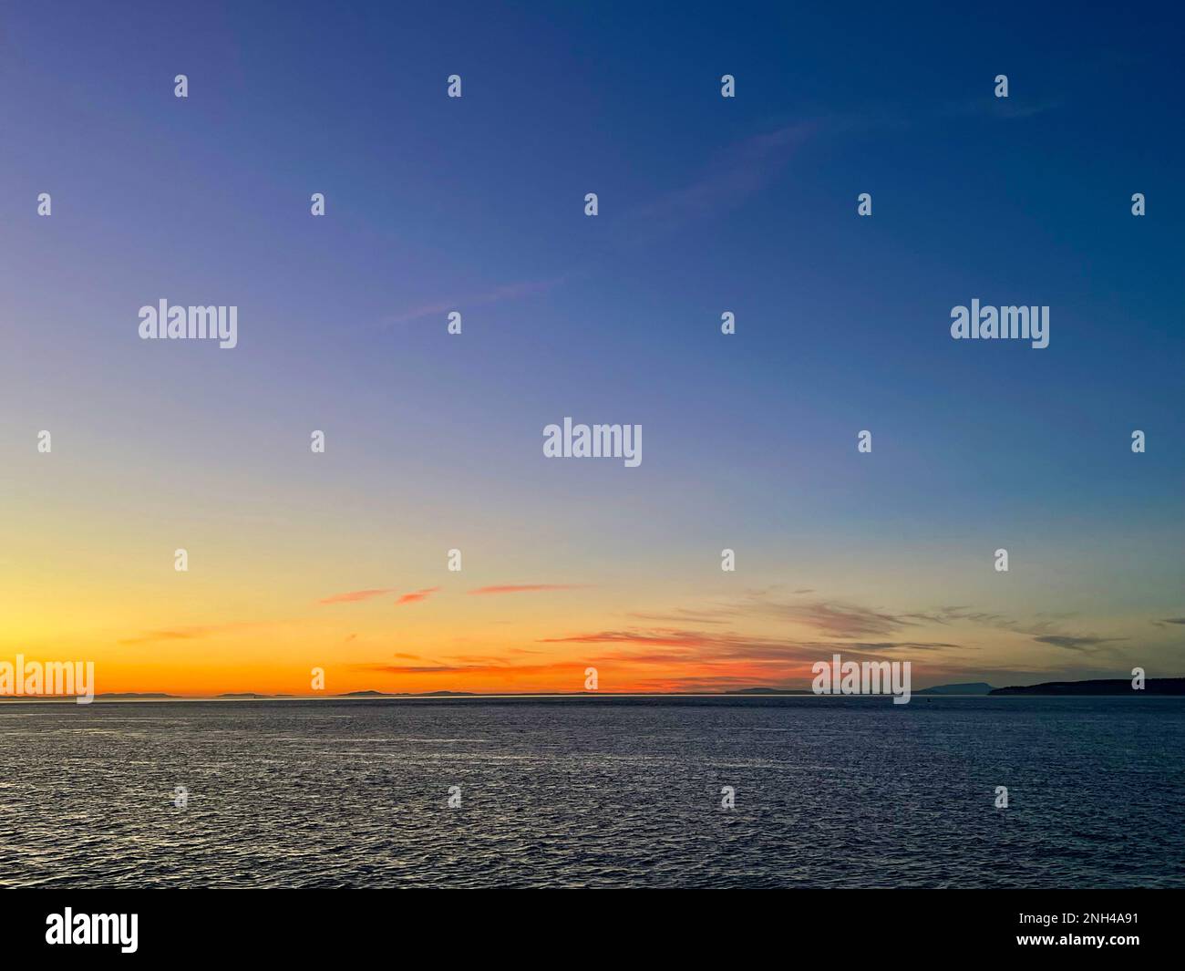 Sunset at Fort Worden Stock Photo - Alamy