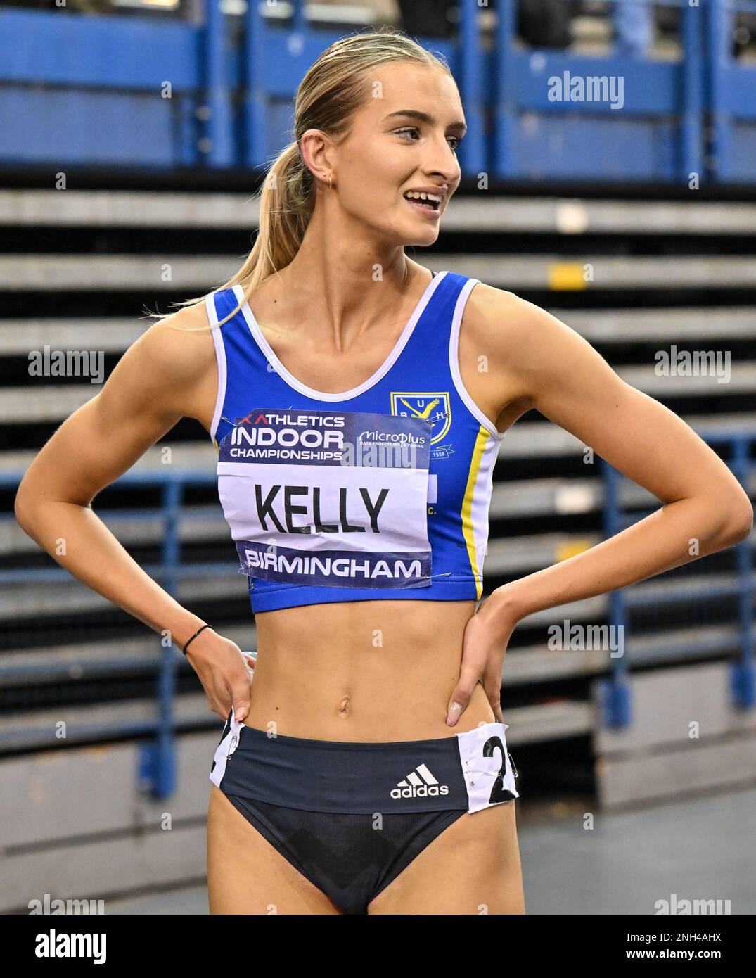 Birmingham, UK, 19 February 2023. Hannah KELLY of Bolton United ...