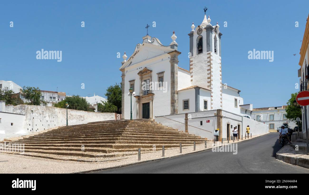 Portugal, Algarce, Faro District, Estoi, Loule, Neoclassical church ...