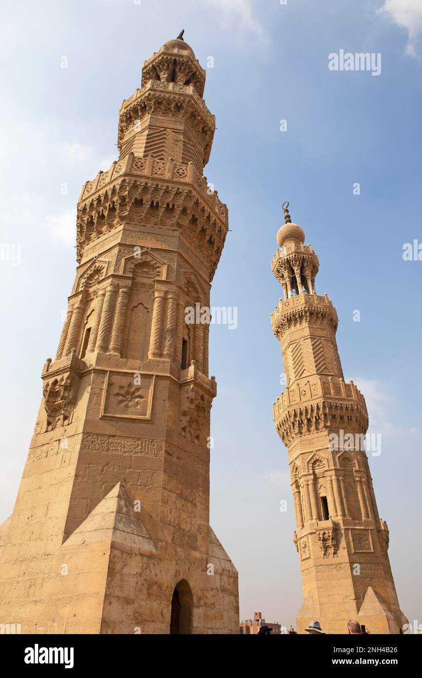 Minarets from the city gate Bab Zuweila, Old City, Cairo, Egypt Stock Photo - Alamy