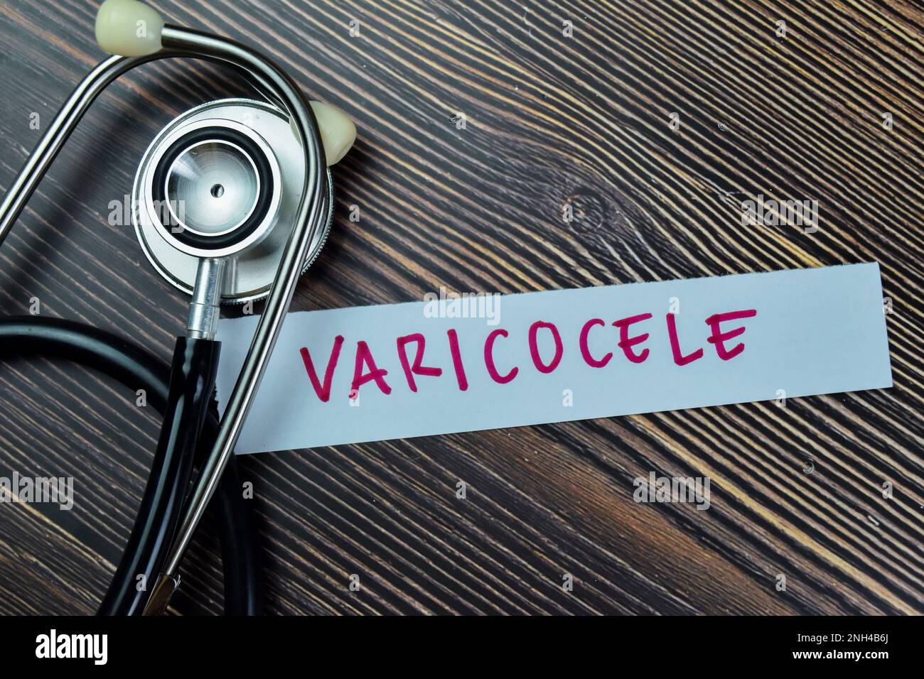 Concept of Varicocele write on sticky notes with stethoscope isolated ...