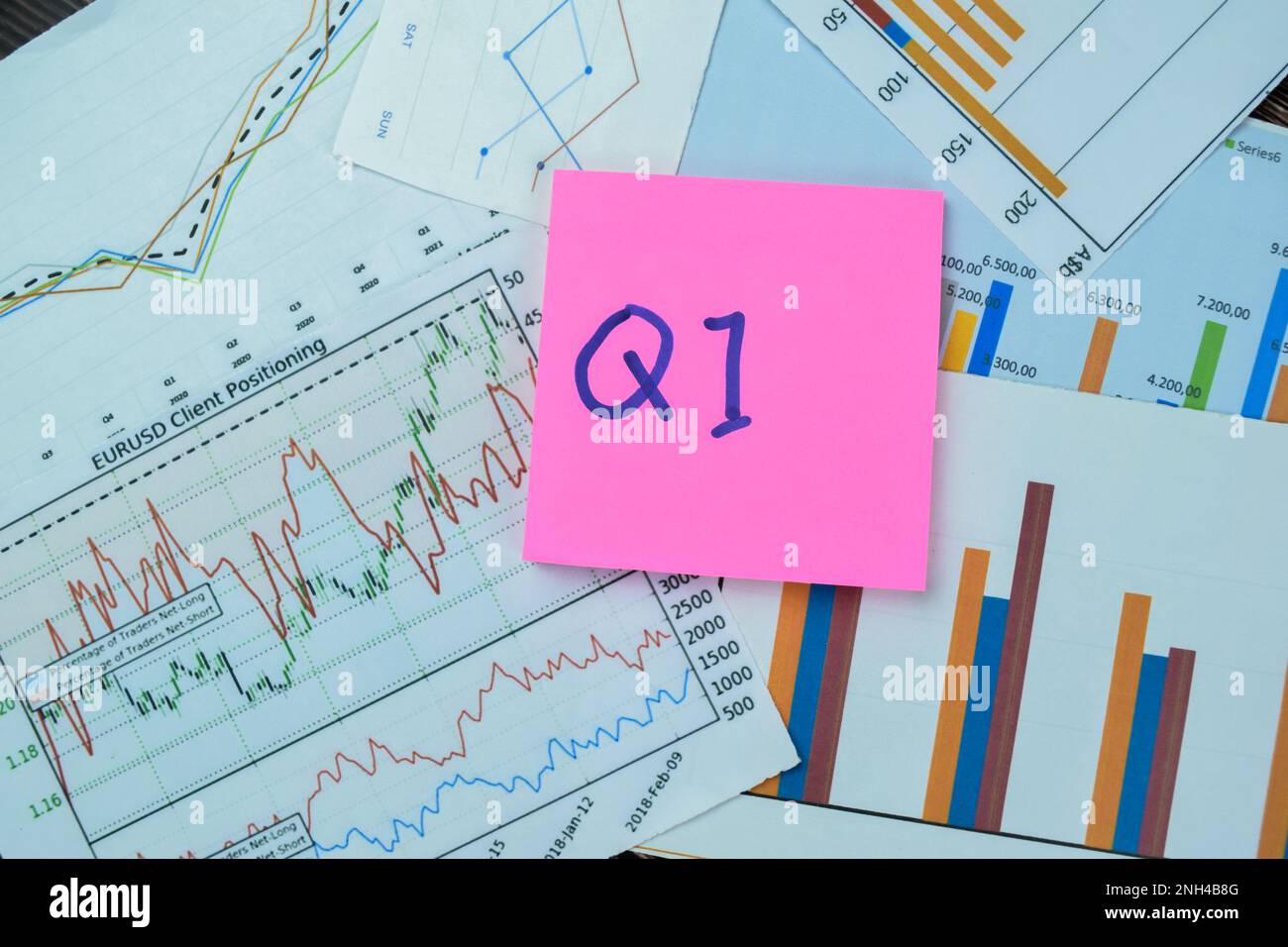 Concept of Q1 - 1st Quarter Period write on sticky notes isolated on ...