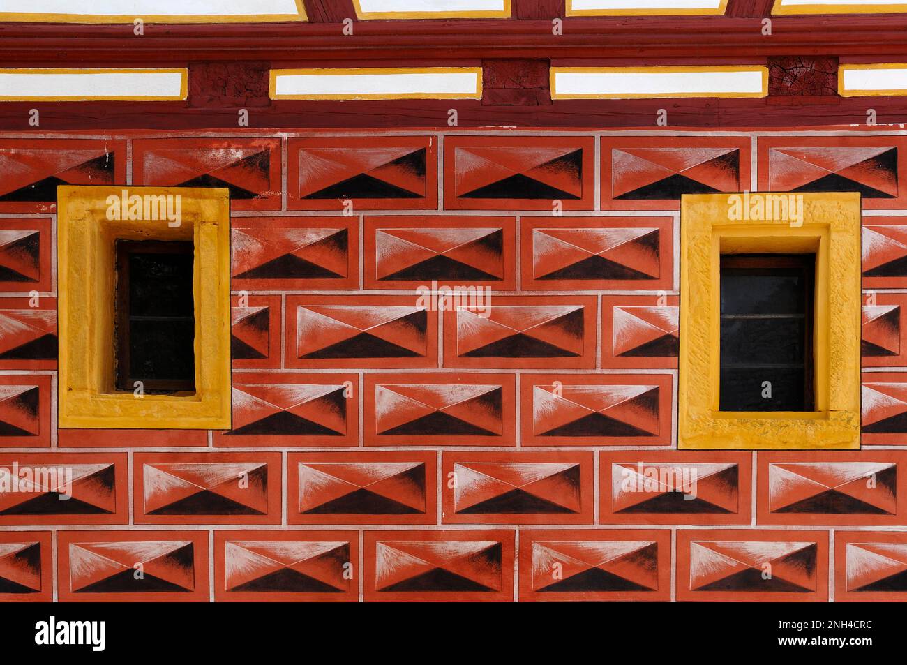 Painted masonry with two windows at the Schultheissenhof, 1554 ...