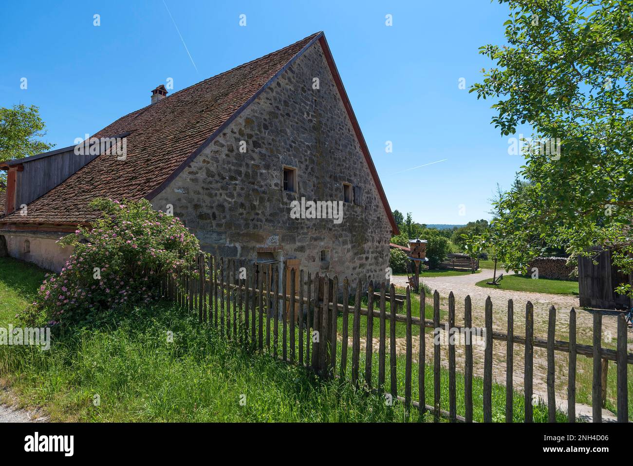 Historical farmhouse built in 1684, Franconian Open Air Museum, Bad ...