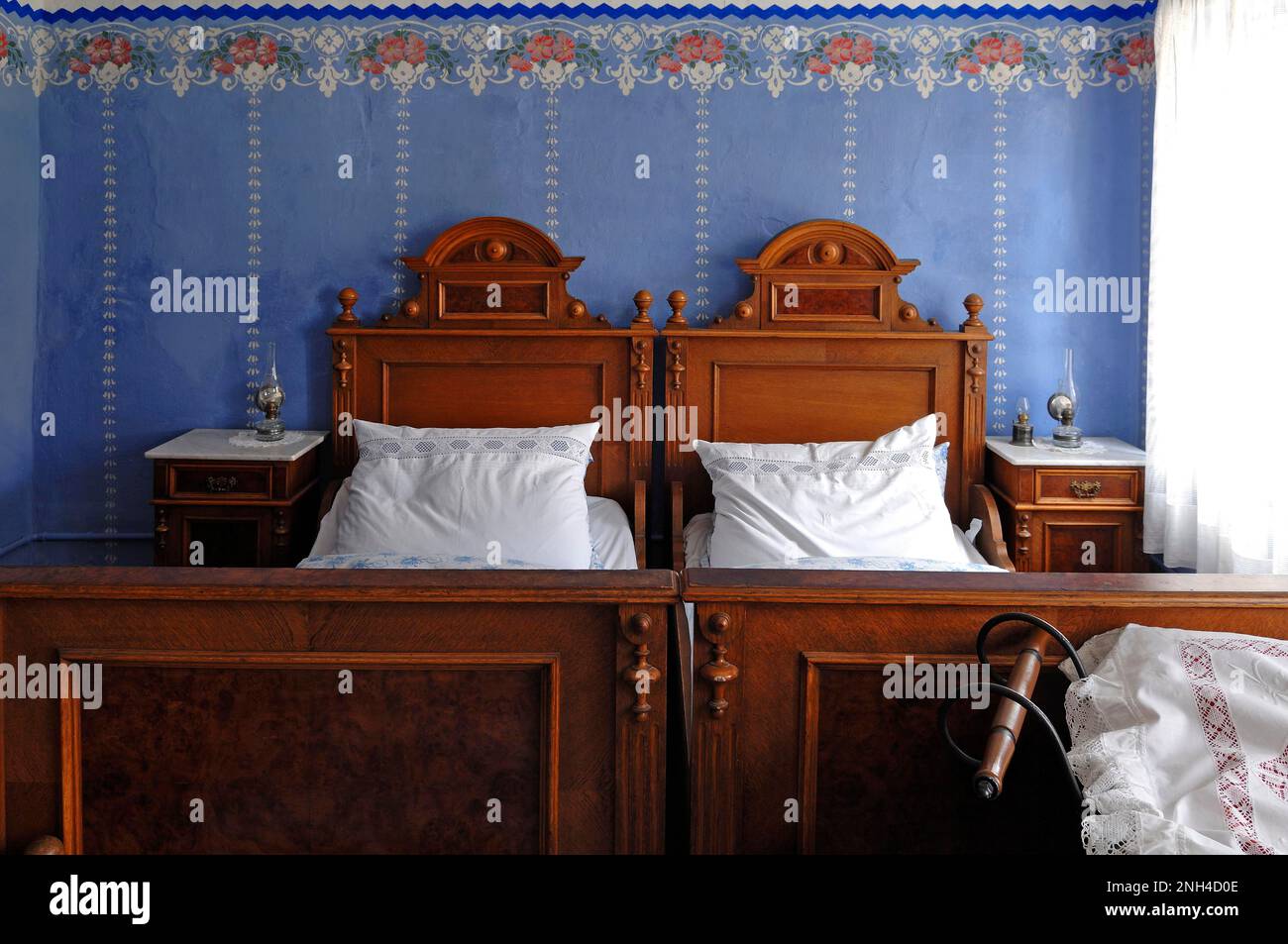 Bedroom, 1935, teachers flat in the schoolhouse, built in 1801 ...