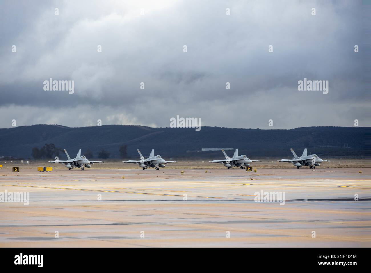 U.S. Marine Corps F/A-18 Hornets with Marine Fighter Attack Squadron ...