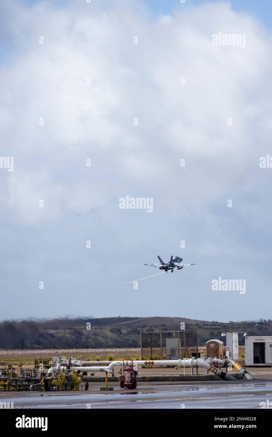 A U.S. Marine Corps F/A-18 Hornet with Marine Fighter Attack Squadron ...