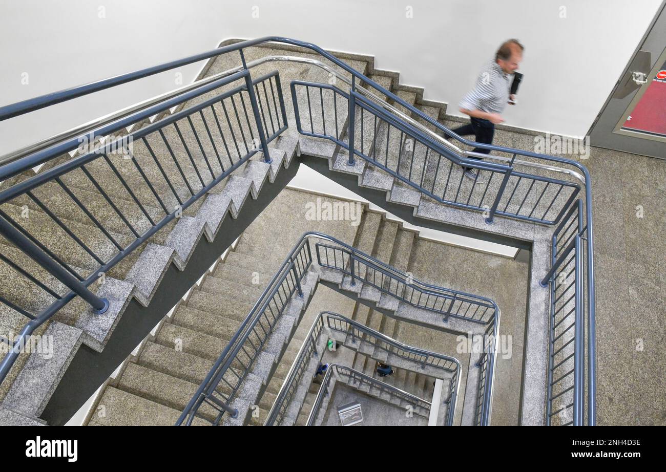 Staircase, multi-storey car park, Osterstrasse, Hanover, Lower Saxony ...