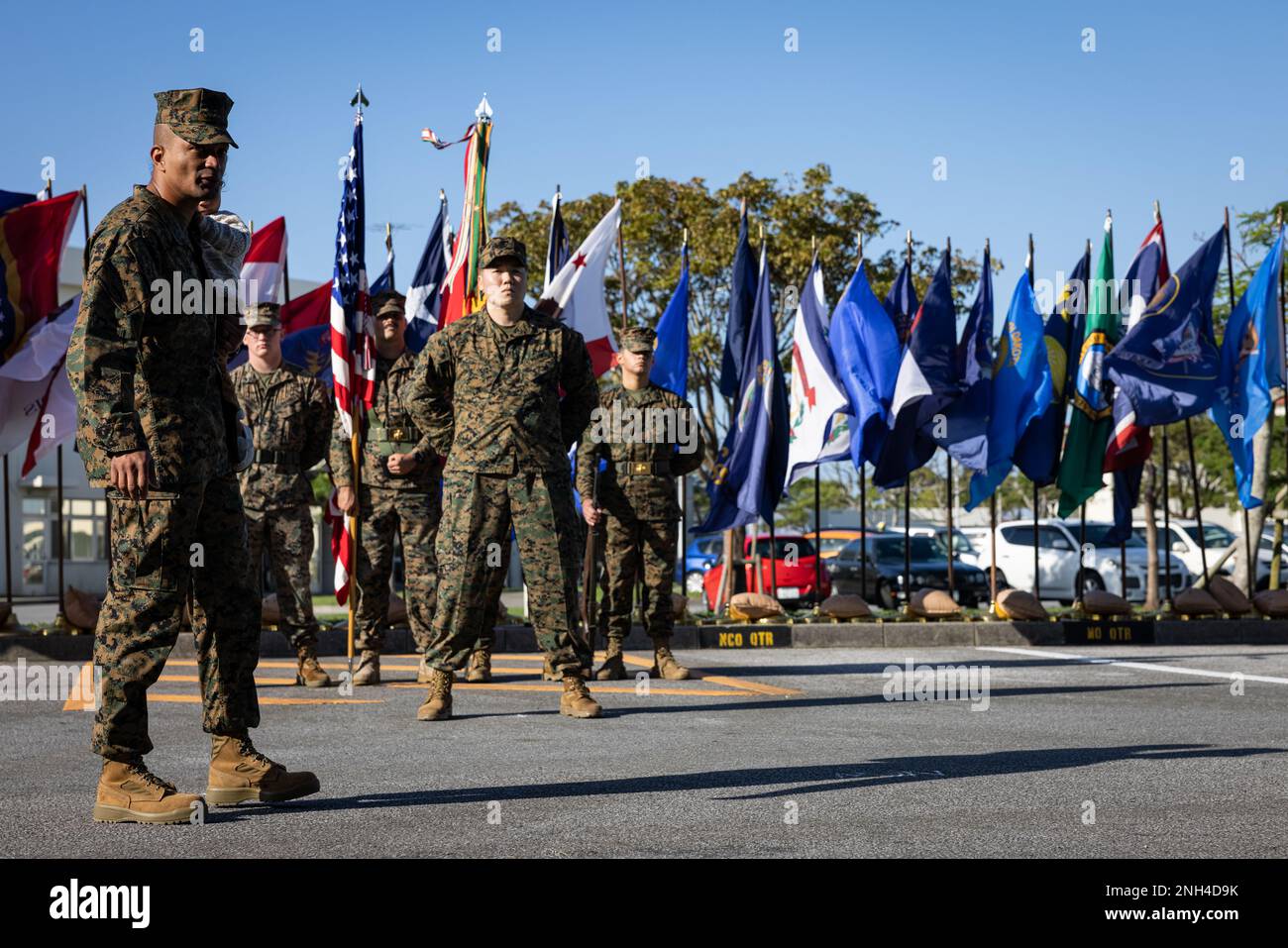 U.S. Marine Corps Sgt. Maj. Junior E. Diaz, incoming sergeant major of ...