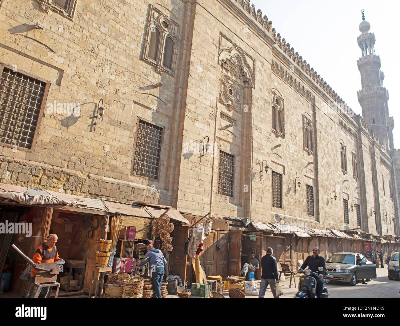 Street of the craftsmen, behind a tower of Bab Zuweila, Old City, Cairo ...