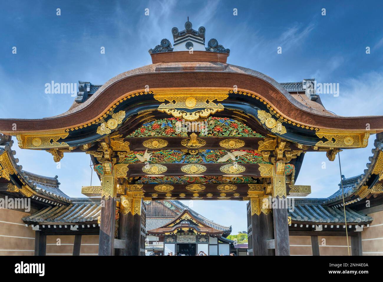 Kyoto Japan. Nijo Castle. The karamon main gate to Ninomaru Palace ...