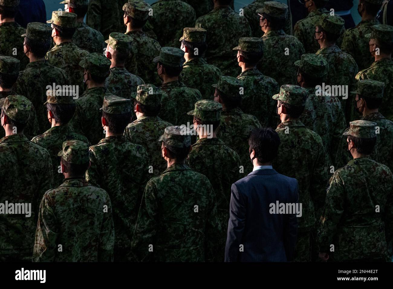 A closing ceremony is held for Exercise Yama Sakura 83 at Camp Asaka ...