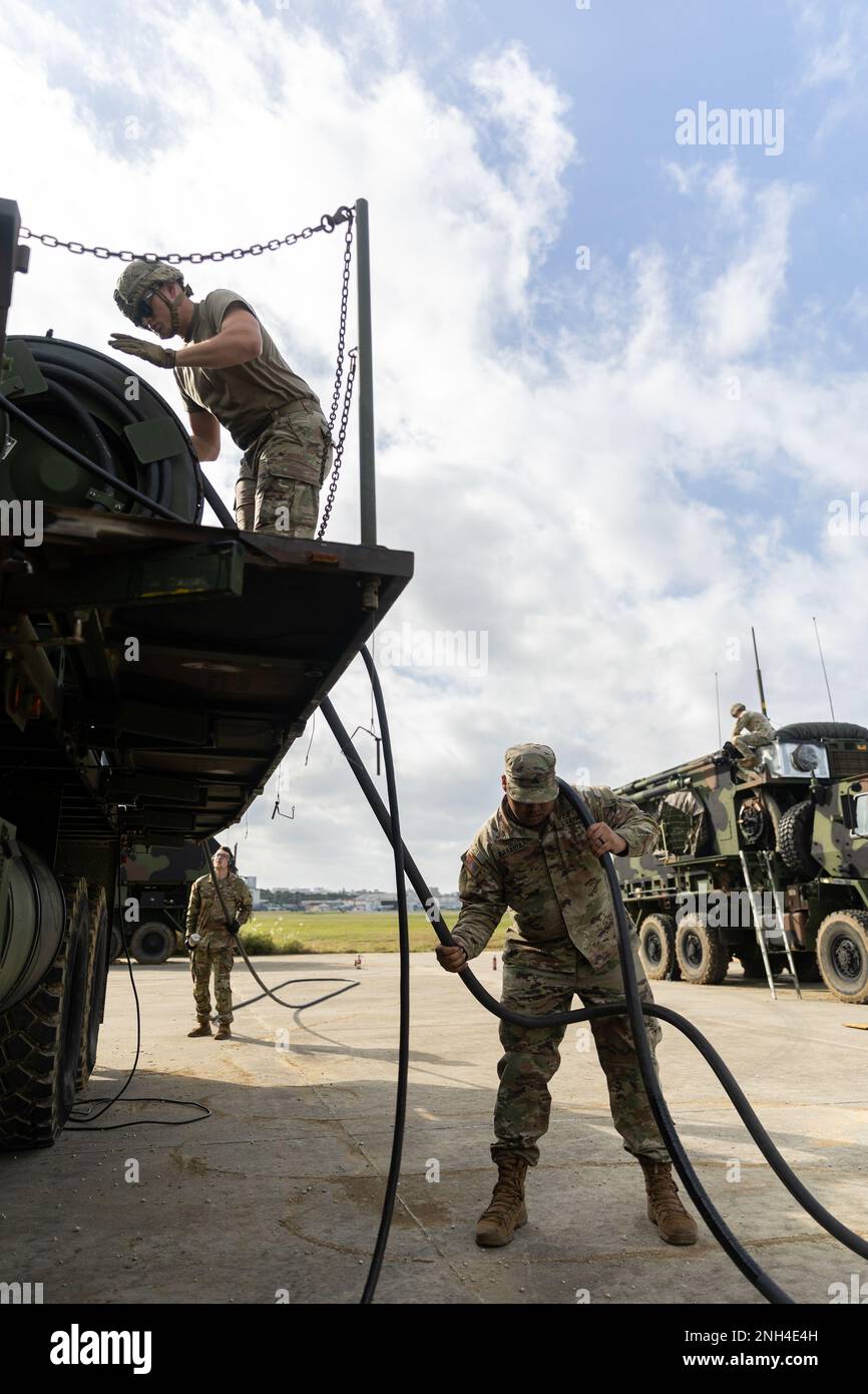 U.S. Army soldiers assigned to Alpha Battery, 1st Battalion, 1st Air ...