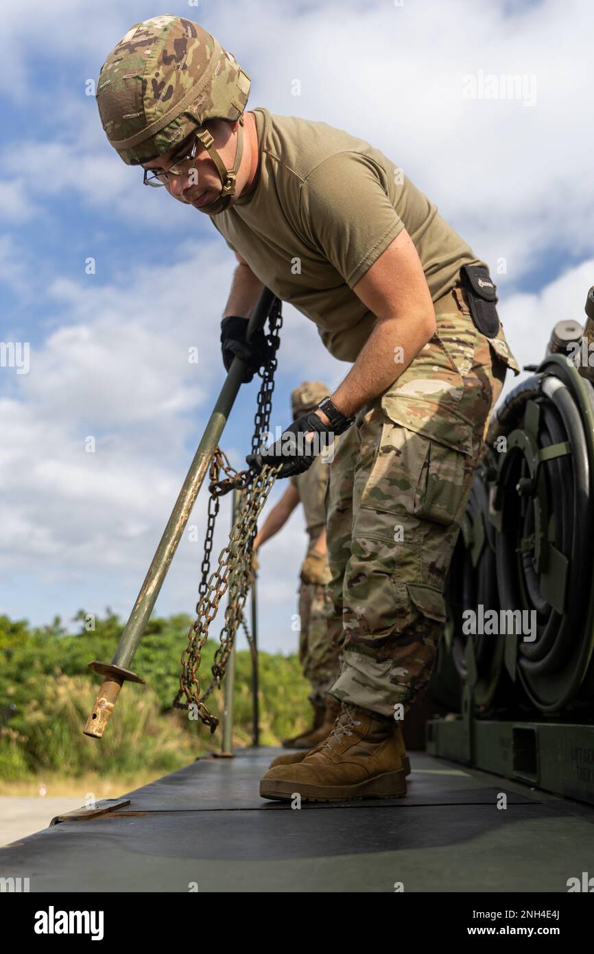 U.S. Army Spc. Aaron Leonard, a patriot launching operator-maintainer ...