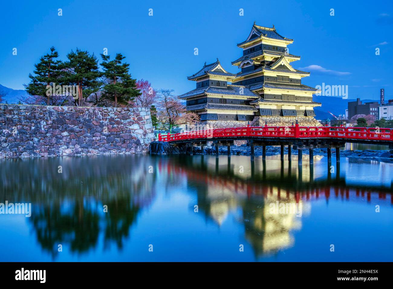 Matsumoto castle cherry blossom hi-res stock photography and images - Alamy