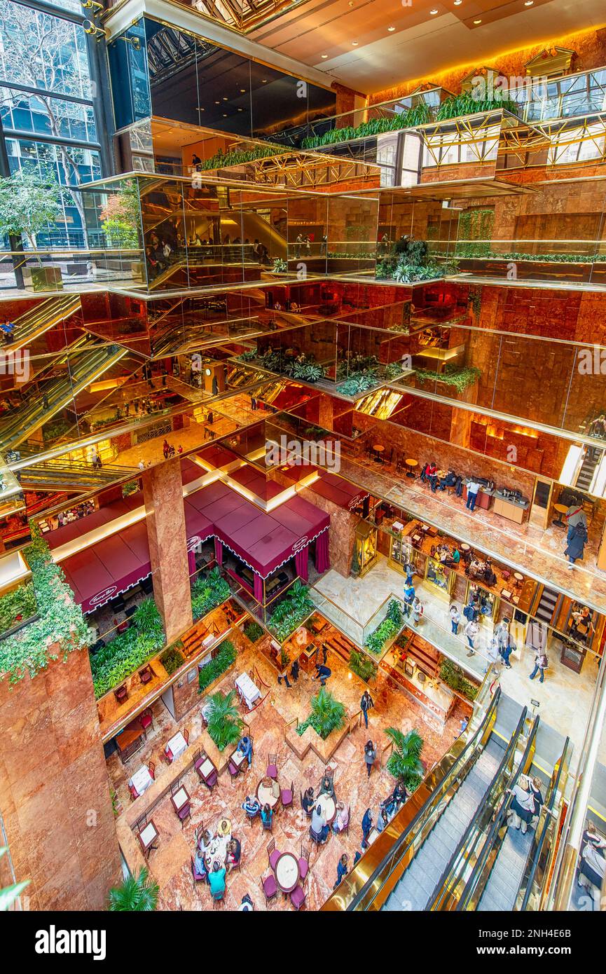 New York. Manhattan. Trump Tower Shopping Center Stock Photo - Alamy