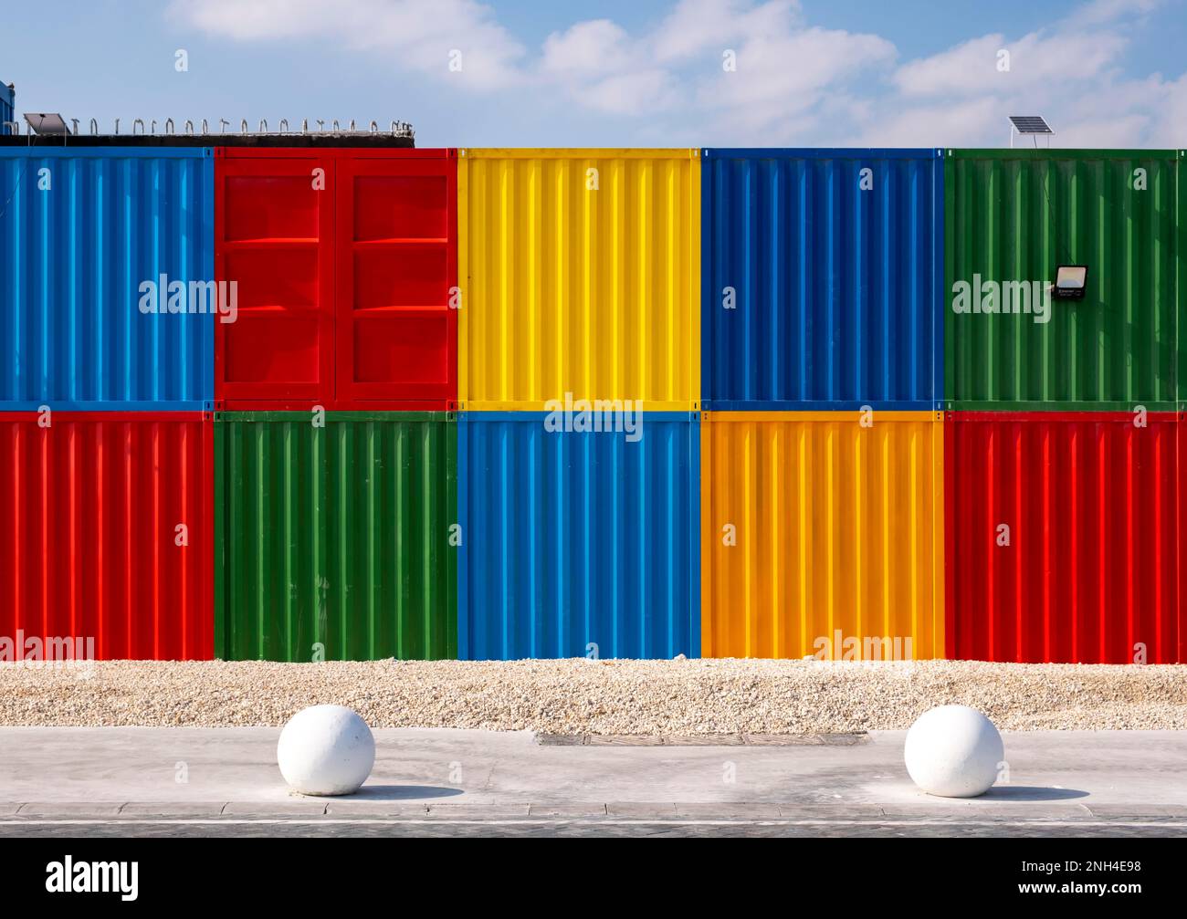 Doha Containers Yard, Box Park, Old Doha Port, Qatar Stock Photo - Alamy